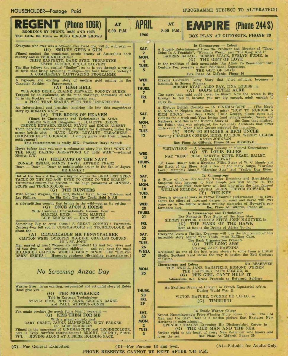 Theatre programme - Te Awamutu Museum