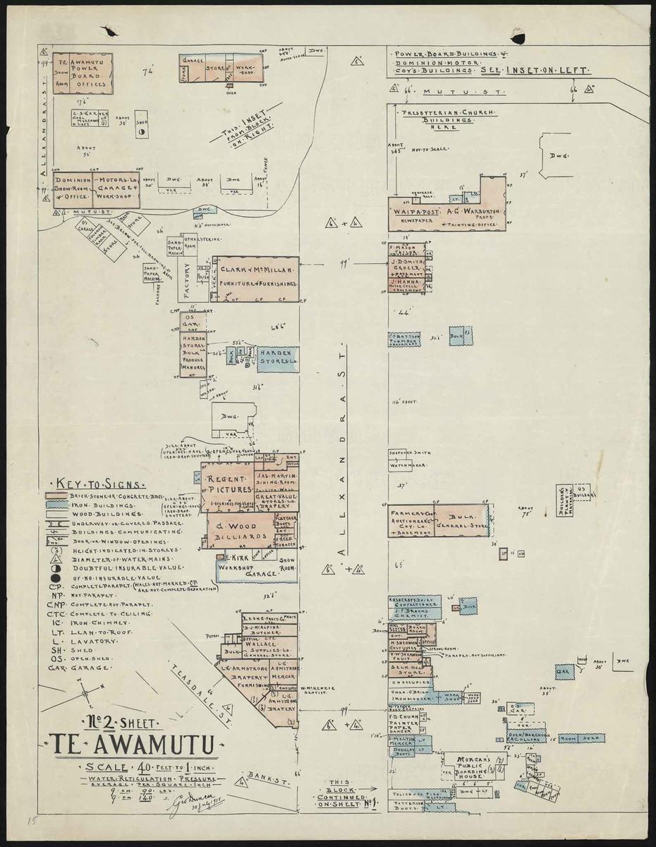 No. 1 Sheet, Te Awamutu - Te Awamutu Museum