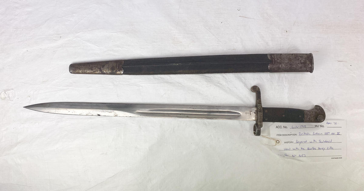 Bayonet & scabbard - Te Awamutu Museum
