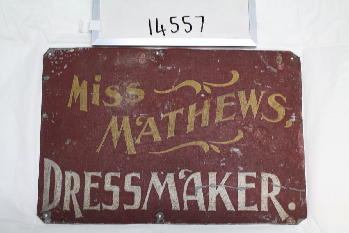 Name plate - Te Awamutu Museum